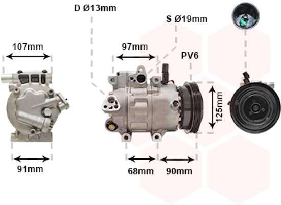 AIRCO COMPRESSOR VOOR HYUNDAI I-30 2008-2012 977012H100 | bol