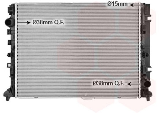 RADIATOR VOOR MERCEDES BENZ C-CLASS W205 2014-2021 0995000501 | bol