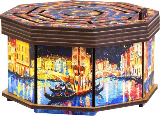 Houten Puzzel Doos - Creatieve Geschenkdoos voor Geld, Vouchers en ...