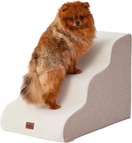 Beige hondentraphelling voor kleine honden en katten - 43 cm hoog, 3 ...