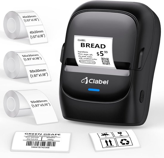 Draadloze Mini Labelprinter voor Zelfklevende Etiketten (Bluetooth/PC ...