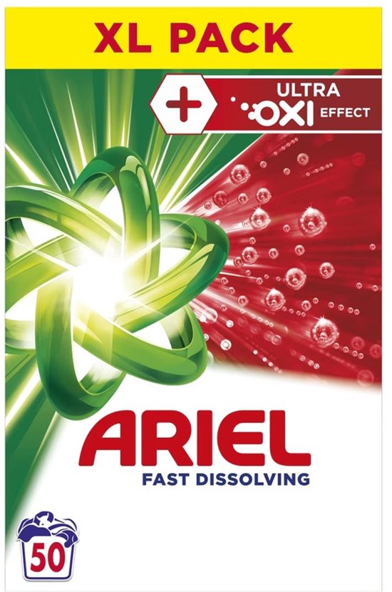 Ariel Fast Dissolving Ultra OXI – Waspoeder – 50 Wb – XL Pack | bol