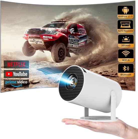 Slimme projector, 4K-resolutie, Android 12.0-systeem – 7000 lumen ...