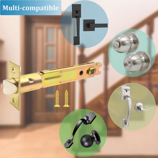 5-inch Deadlatch Deurslot Vervanging met Vierkante Voorplaat ...