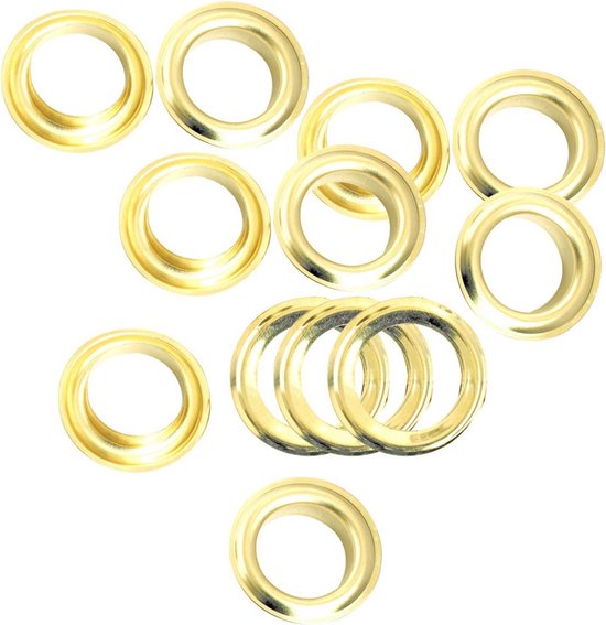 100x Metalen Oogjes met Ringen 20mm Goud – Versteviging voor Zeildoek ...