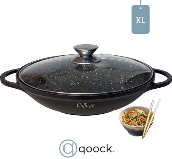 Babij Cooking Wokpan CF-DW40 - 40 cm - duurzame Wok - antiaanbaklaag | bol
