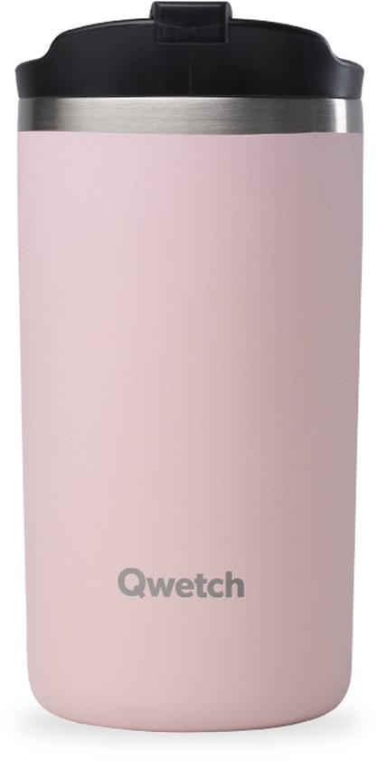 Qwetch - Travel Mug isotherm - Pastel Roze- 350ml | bol