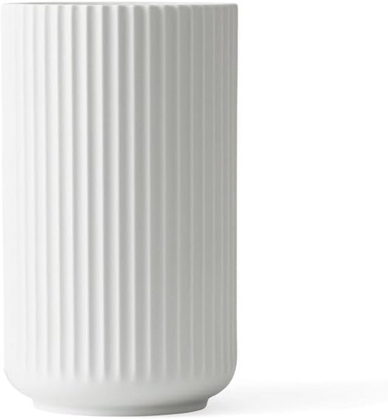 Design Vaas Keramiek Wit Hoogte 12.5 cm - Iconisch Geribbeld Model | bol