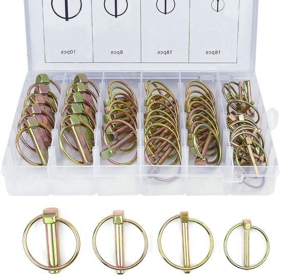 Cosensi - Zekeringsclips Assortiment - 50 Stuks - 4 Maten Splinten met ...
