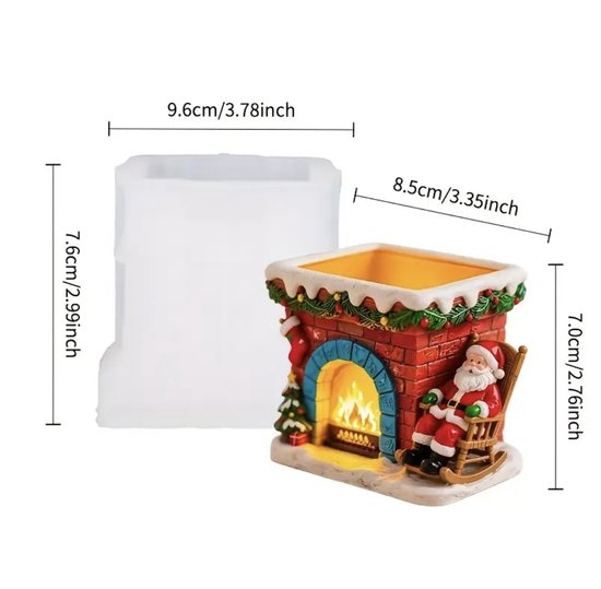Kerst Haardvuur Silicone Mal – Santa Claus Cadeau Decoratie – Vorm voor ...