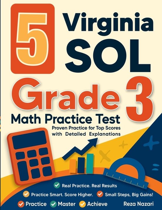 5 Virginia SOL Grade 3 Math Practice Tests, Reza Nazari | 9798896476245 ...