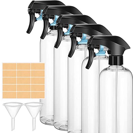 5 stuks 500 ml spuitflessen met beschrijfbare etiketten ...