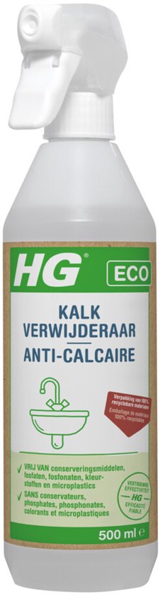15 x HG Eco Kalkreiniger 500 ml - Grootverpakking - Kalkverwijderaar ...