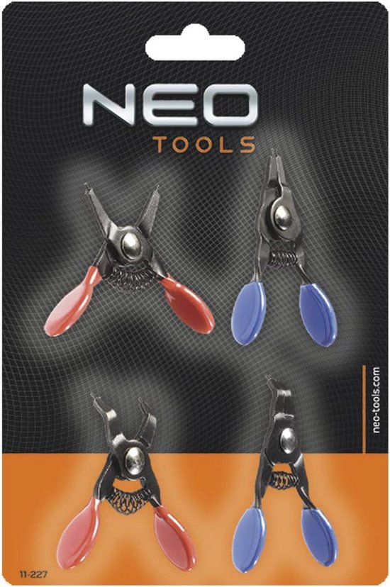 Professionele mini circlip tang set - 4 stuks voor interne en externe ...
