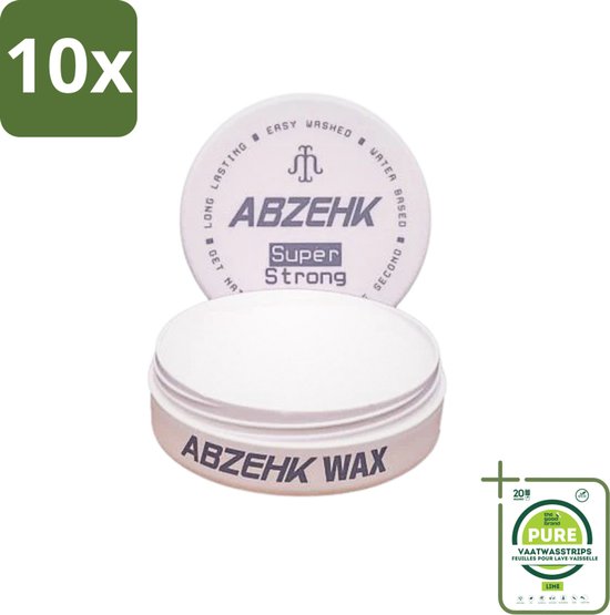 10 x Abzehk - Hair Wax - Grey Super Strong - Matte Styling & Extreme ...