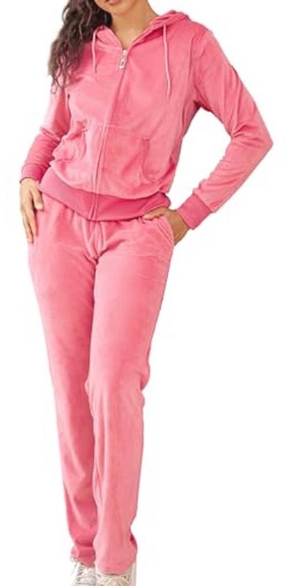 Dames Velours Trainingspak met Rits - Stijlvolle Joggingset voor ...