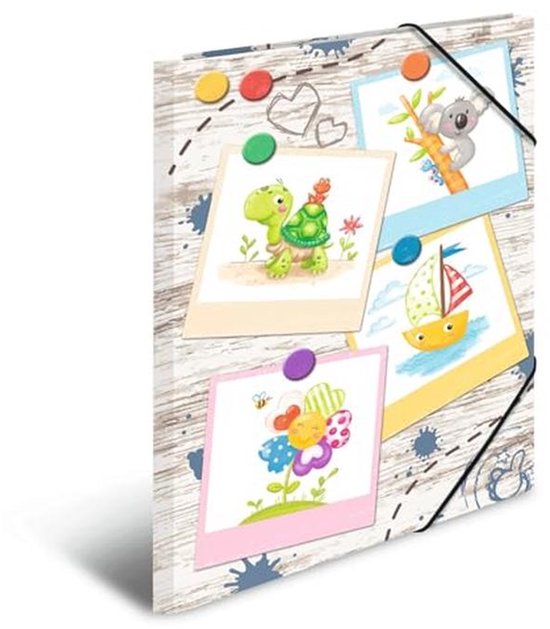 Verzamelmappen A3 voor kleuters, set van 3 stevige kartonnen mappen met ...