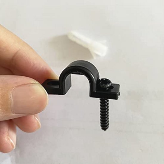 Plank clips met schroeven voor draad rekken - 12 stuks zwart | bol