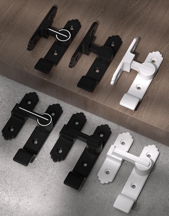 90 Graden Schuifdeurslot met Hendel voor Barn Doors, Kast en Badkamer ...