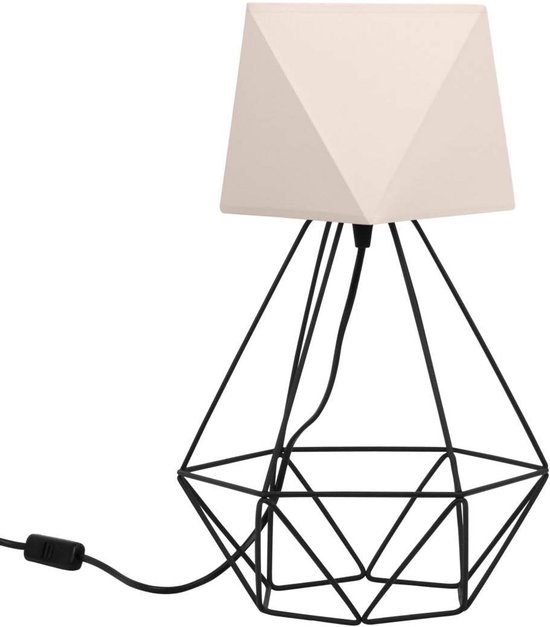 Moderne Tafellamp Zwart Crème - Elegante Bedlamp voor Woonkamer ...