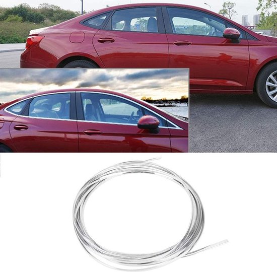 Zelfklevende Autodeur Randbeschermingsstrip Chroom Sierstrip 6 Meter | bol