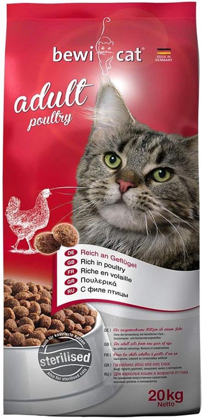 Droogvoer voor Volwassen Katten met Gevogelte - Ondersteuning voor ...