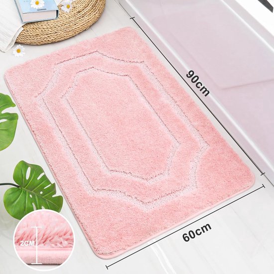 Stunq® Extra Grote Zachte Badmat voor Badkamer, Douche en Toilet - Roze ...