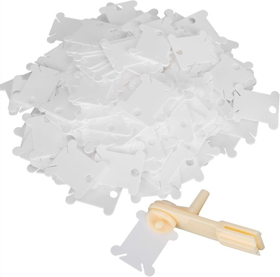 200pcs Cross Stitch Winding Board - Plastic Floss Spools - Spool Winder ...