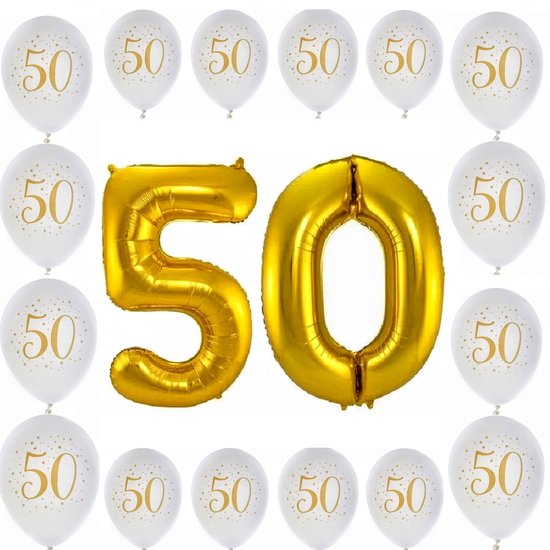 18-delige ballonnen set voor een 50-jarig jubileum of verjaardag - 50 ...