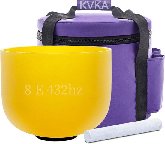 Kristallen Klankschaal 20 cm E-noot 432 Hz voor Chakra Yoga, Meditatie ...