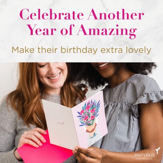 Verjaardagskaart voor zus met sierlijke details en envelop | bol