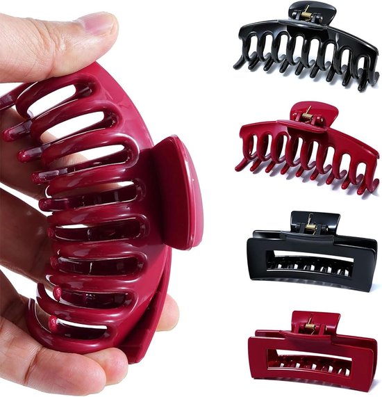 4 Pack Cloud Clip - Flexibele Silicone Haarklemmen - Non-slip Grote ...