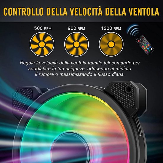 6 Stuks PC Ventilator 120mm Wit ARGB LED - Stille Hoge Luchtstroom ...