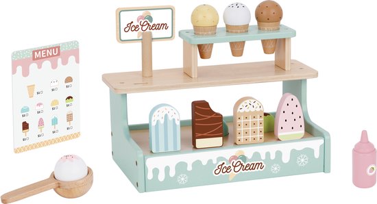 Houten IJskraam Speelset – 17-delig | IJsjes Kraam voor Kinderen ...