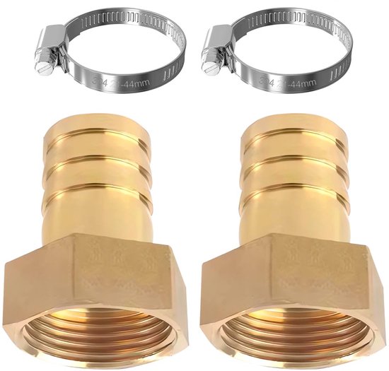 2pcs 1 inch IG Brass Hose Tube, 1 Inch IG x 19mm Hose Screw Connection ...