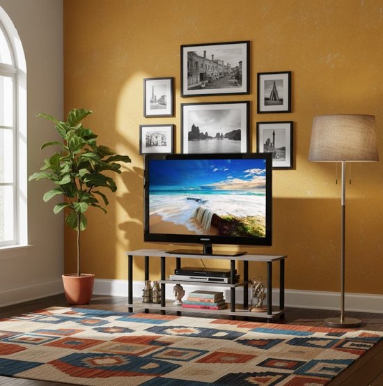 Multifunctioneel TV-Meubel met Open Opbergvakken – 111 cm Breed – Eiken ...