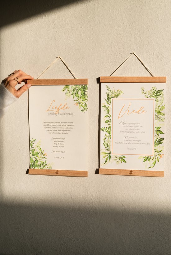 Textielposter met Houten Hangers - Filippenzen 4:6-7 - A4 ...