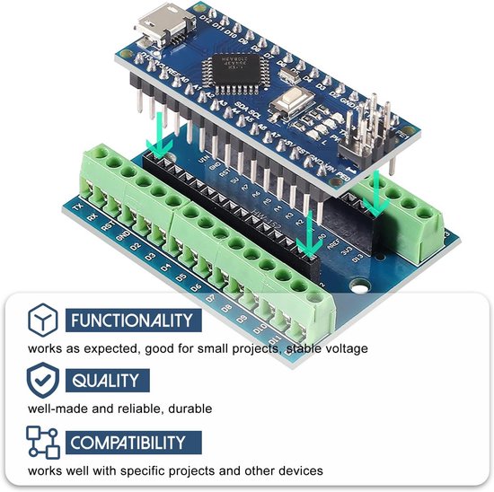 Nano ontwikkelingsplaat met CH340 chip en Type-C aansluiting - 5V 16m ...