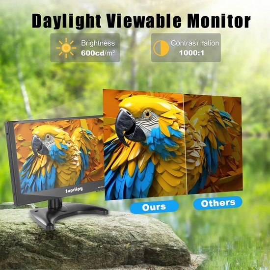 12 Inch Full HD Mini Monitor met HDMI, VGA, AV en BNC - Compact LCD ...
