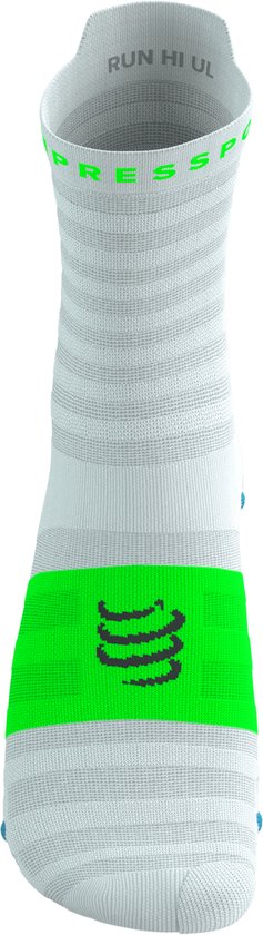 Pro Racing Socks V4.0 Ultralight Run High - White/Norse Blue/Neon Green ...