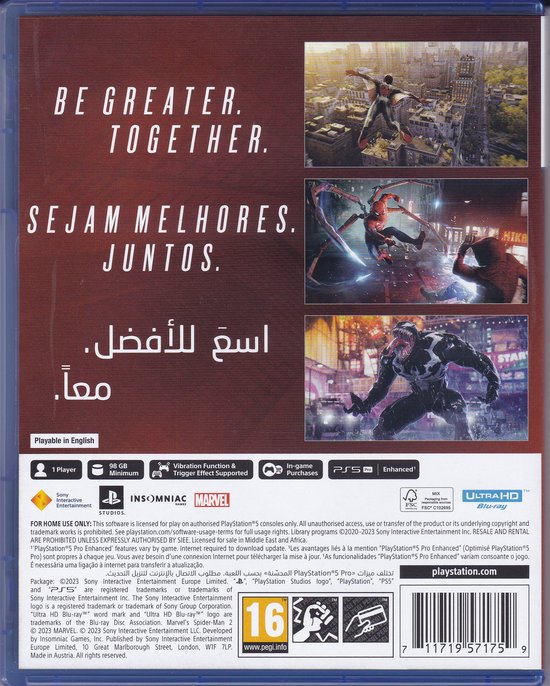 Marvel: Spider-Man 2 - EN/PT/AR (PS5) | bol