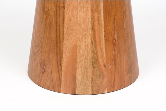 Housecraft Living Mees Salontafel Rond 50 cm Marmer/ Hout - Bruin | bol