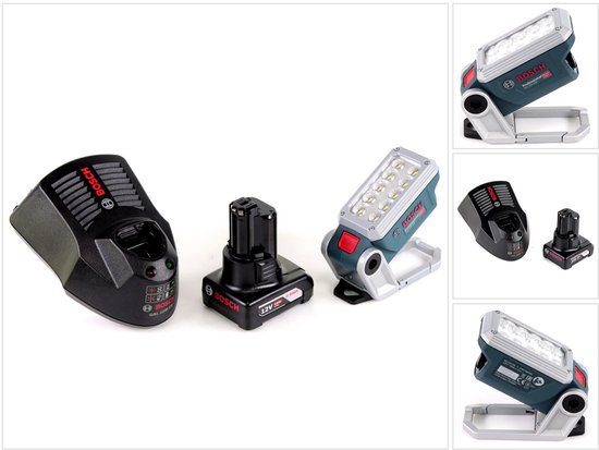 Bosch acculamp GLI 12V-330 DeciLED + 1x 6,0 Ah accu + lader | bol