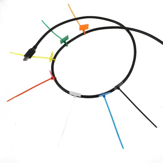 Multi-Color Electronic Cable Identification Tags - Color Cord Labels ...