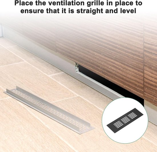 Luchtroosters - 2 Stuks - Ventilatierooster voor plinten ...