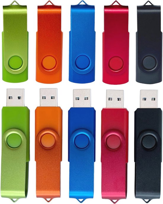 8 GB USB-sticks - 10 stuks - Meerkleurige High-Speed Gegevensopslag ...