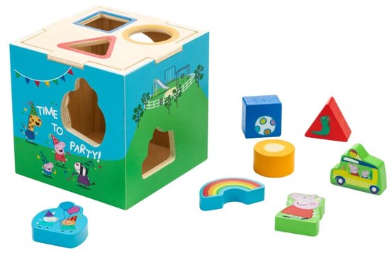 Peppa Pig Houten Educatief Motoriek Speelgoed | Sorteerdoos met Vormen ...