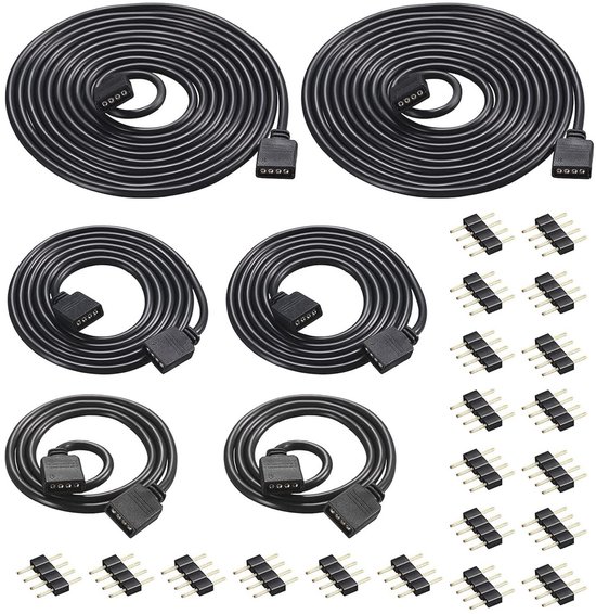LED Strip Extension Kabel 0.5m/1m/2m 4 Pin met Male Connector voor RGB ...