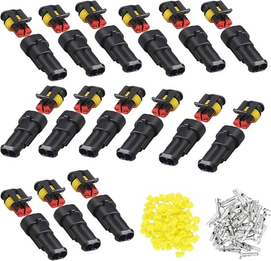 15 Stuks - Waterdichte Snelle Verbindingen - 2-Pin Kabel Connectoren ...