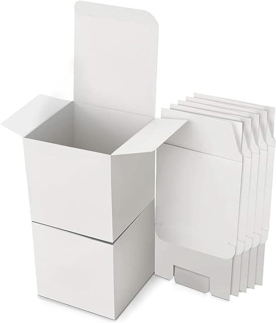 Pack of 15 Kraft Paper Cardboard Gift Boxes - Lids - Square ...